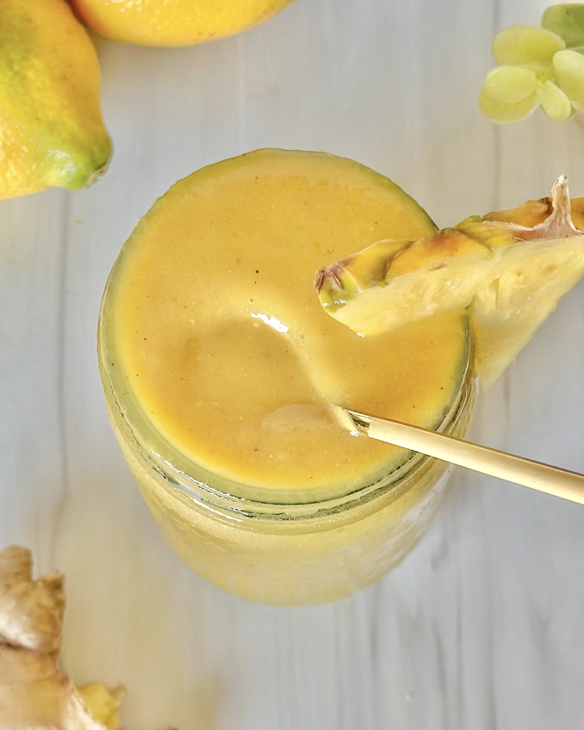 Anti-Inflammatory Pineapple Ginger Smoothie - Claire Bear Bites
