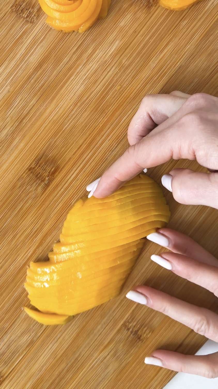 How to Make a Mango Rose - Claire Bear Bites