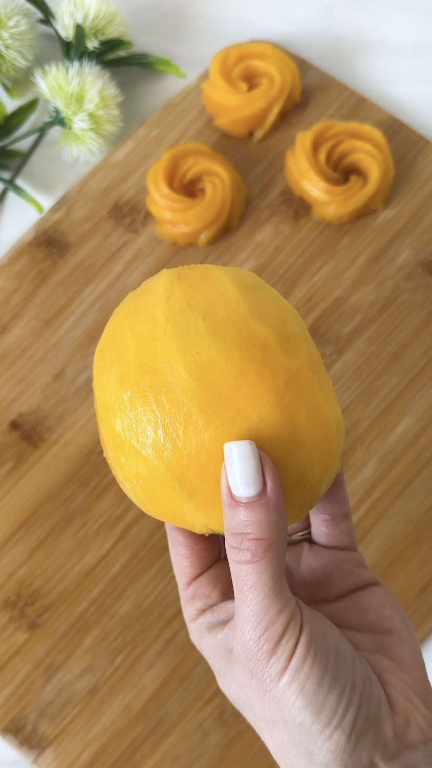 How to Make a Mango Rose - Claire Bear Bites