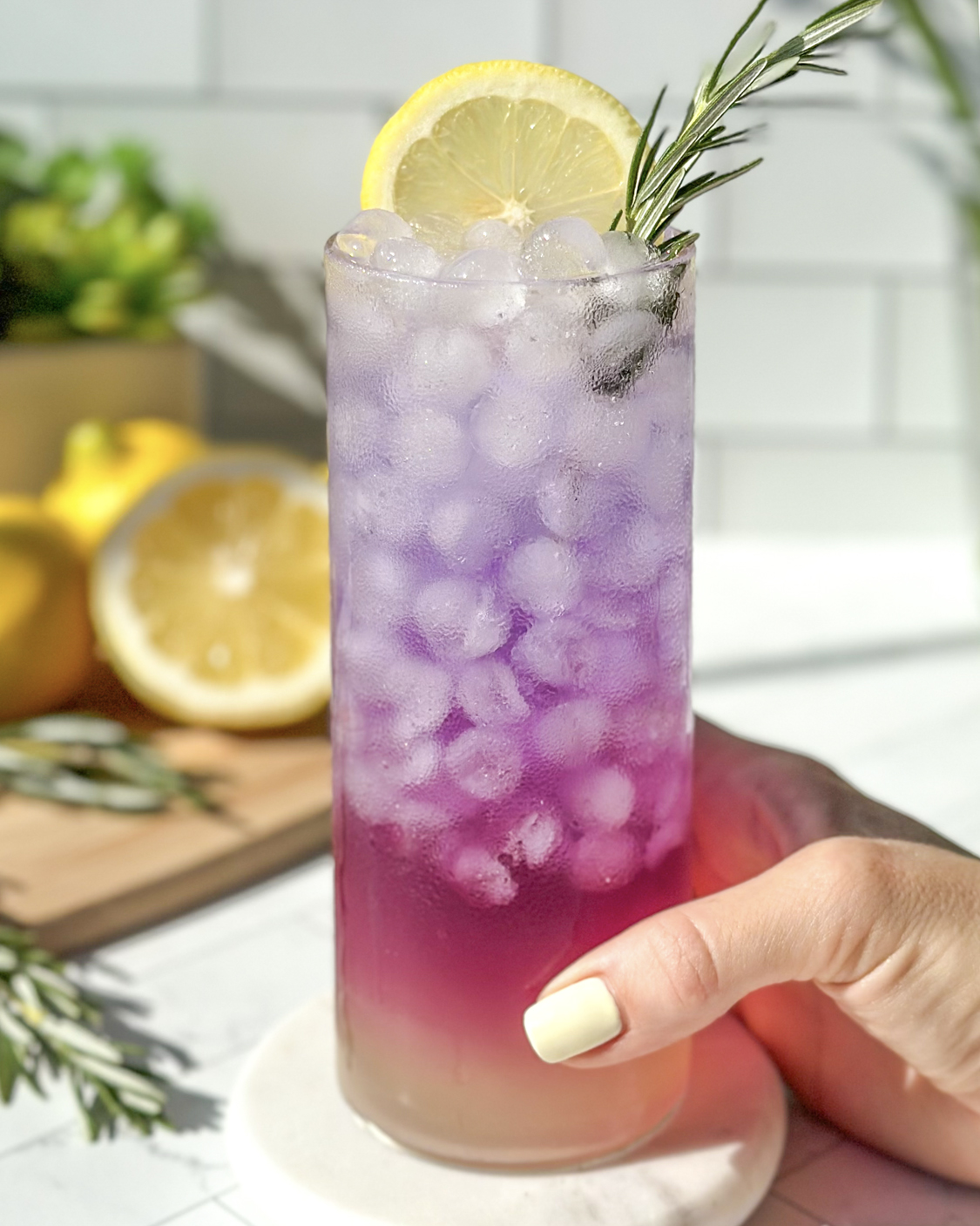 Butterfly Pea Flower Lemonade - Claire Bear Bites