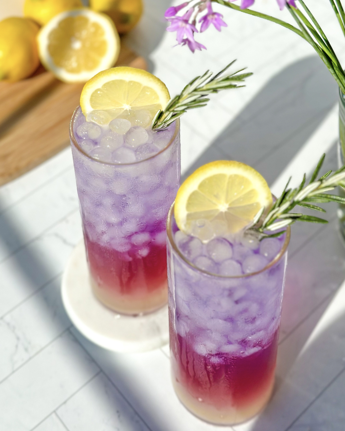 Butterfly Pea Flower Lemonade - Claire Bear Bites