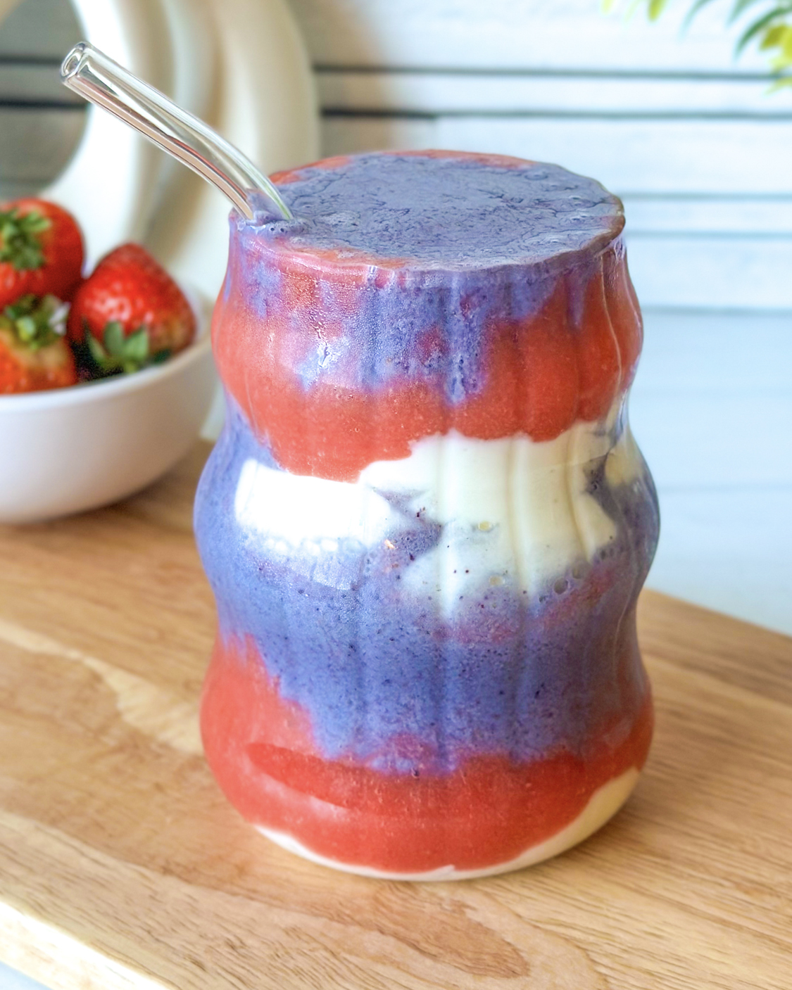 Layered Triple Berry Smoothie - Claire Bear Bites