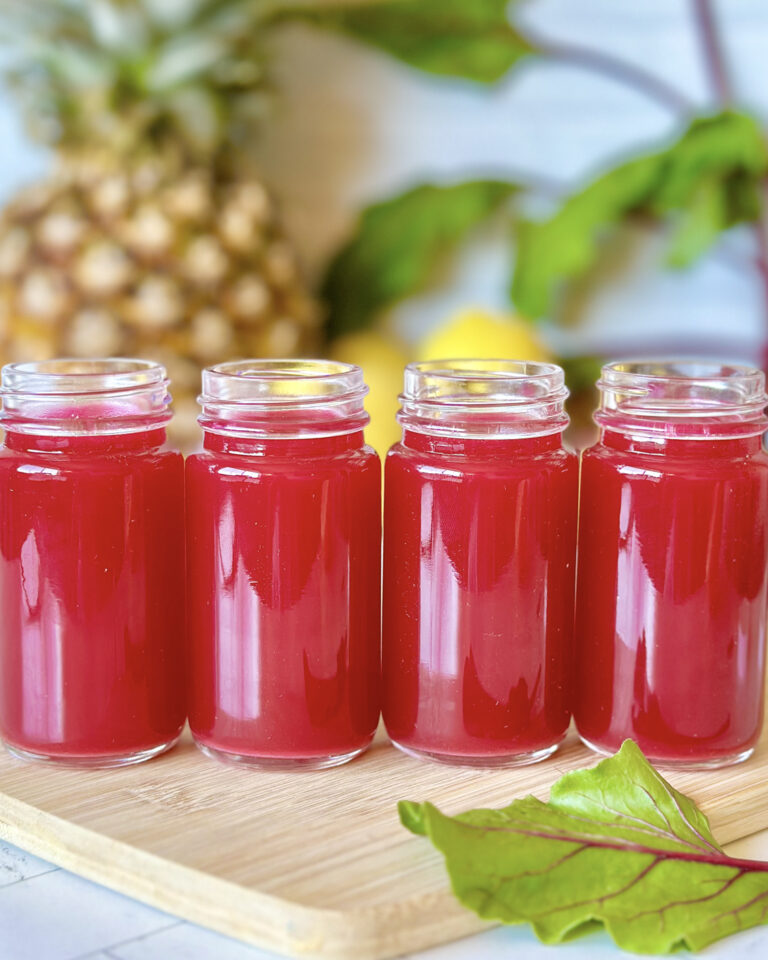 Beet Juice Wellness Shots - Claire Bear Bites