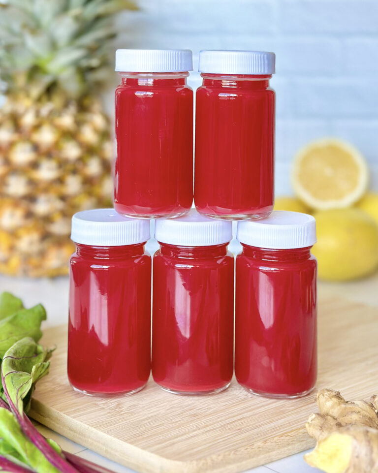 Beet Juice Wellness Shots - Claire Bear Bites