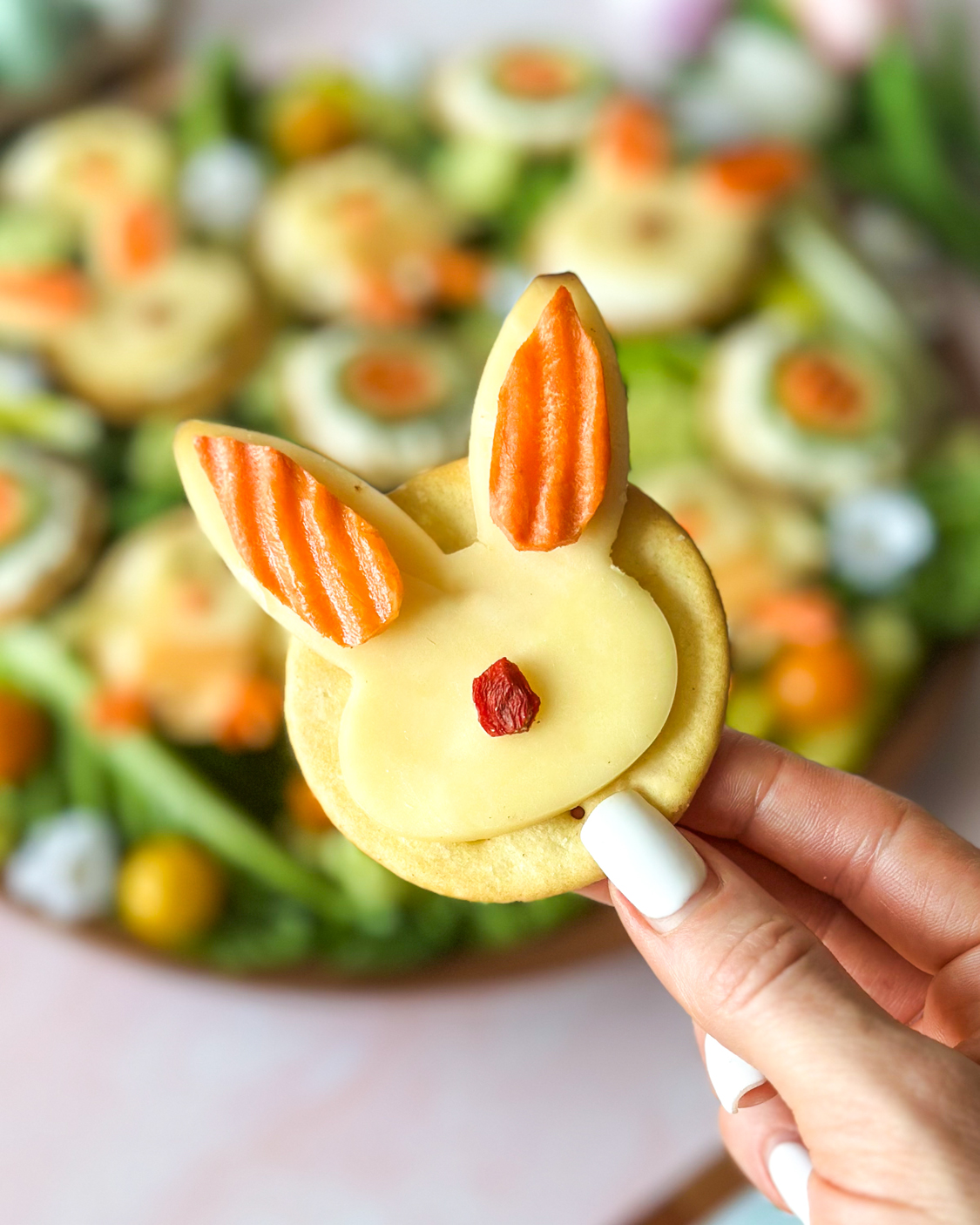 Easter Charcuterie Snack Board - Claire Bear Bites