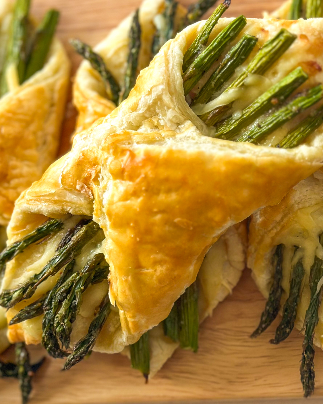 Cheesy Asparagus Puff Pastry - Claire Bear Bites